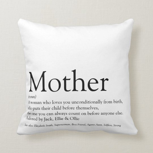 World's Best Ever Mom, Mum, Mother Definition Throw Pillow | Zazzle.com