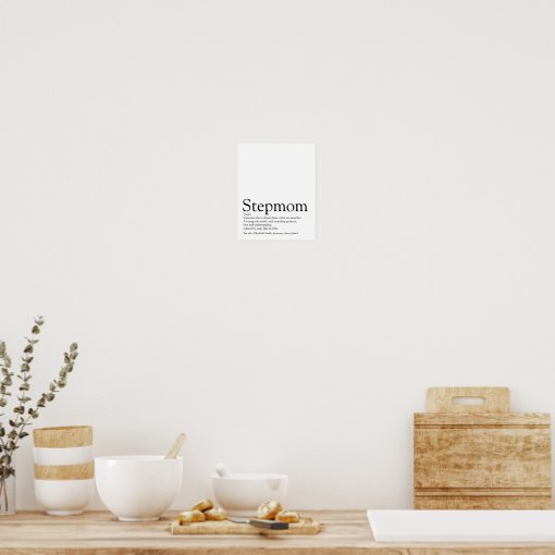 Worlds Best Ever Stepmom Stepmother Definition Poster Zazzle