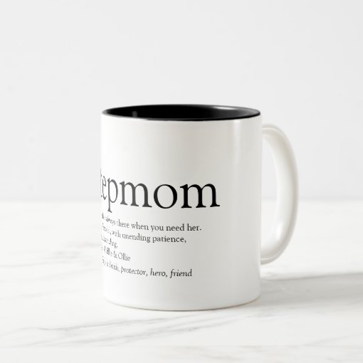 Worlds Best Ever Stepmom Stepmother Definition Two Tone Coffee Mug