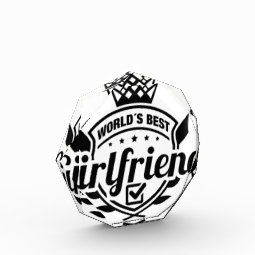 WORLDS BEST GIRLFRIEND ACRYLIC AWARD | Zazzle