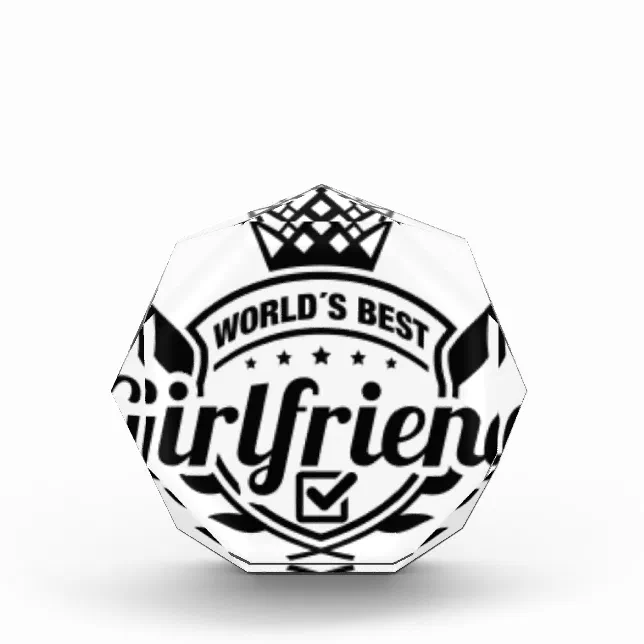 WORLDS BEST GIRLFRIEND ACRYLIC AWARD | Zazzle