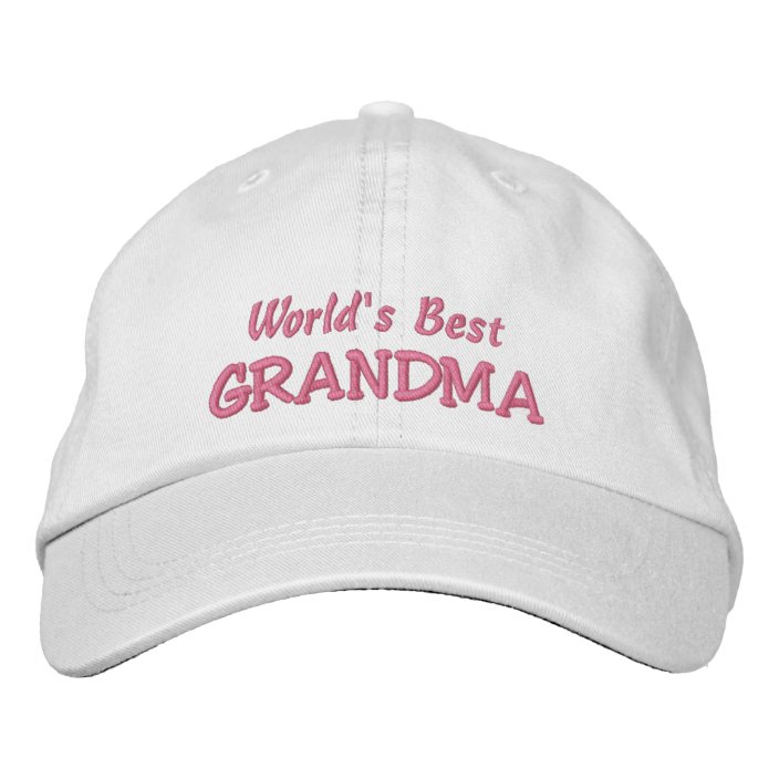 World's Best GRANDMA-Grandparent's Day OR Birthday Embroidered Baseball ...