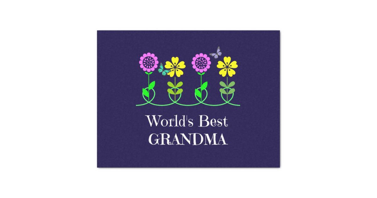 Worlds Best Grandma Tissue Paper Zazzle
