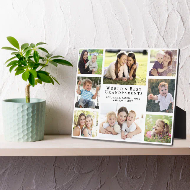 World's Best Grandparents Photo Collage Plaque | Zazzle