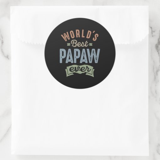 Worlds Best Papaw Classic Round Sticker | Zazzle