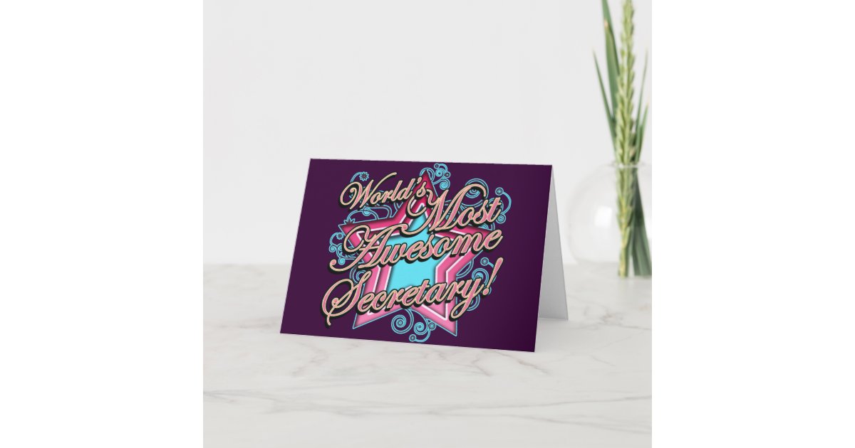 Worlds Best Secretary Holiday Card | Zazzle