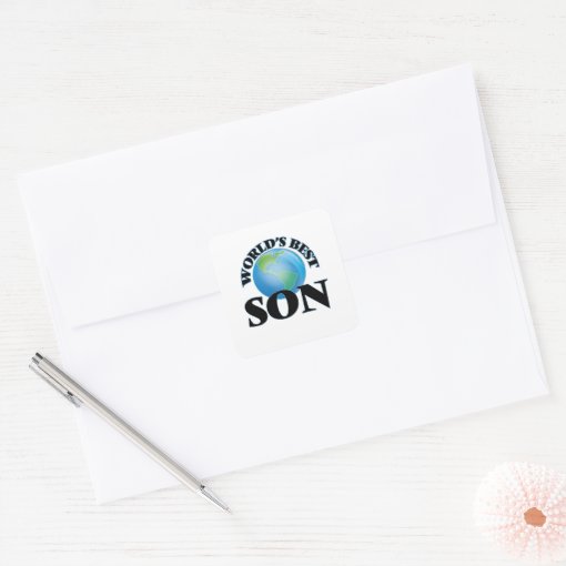 World's Best Son Square Sticker | Zazzle