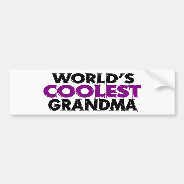 Worlds Coolest Grandma Bumper Sticker | Zazzle.com