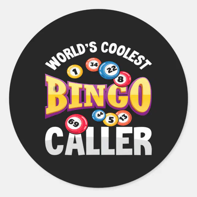 World'S Est Bingo Caller Bingo Player Classic Round Sticker | Zazzle