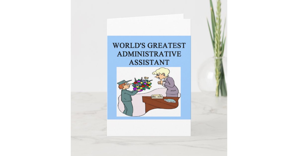 world's greatest administrative assistant card | Zazzle