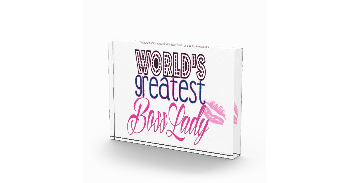 World's Greatest Boss Lady Award Gift Cute & Chic | Zazzle