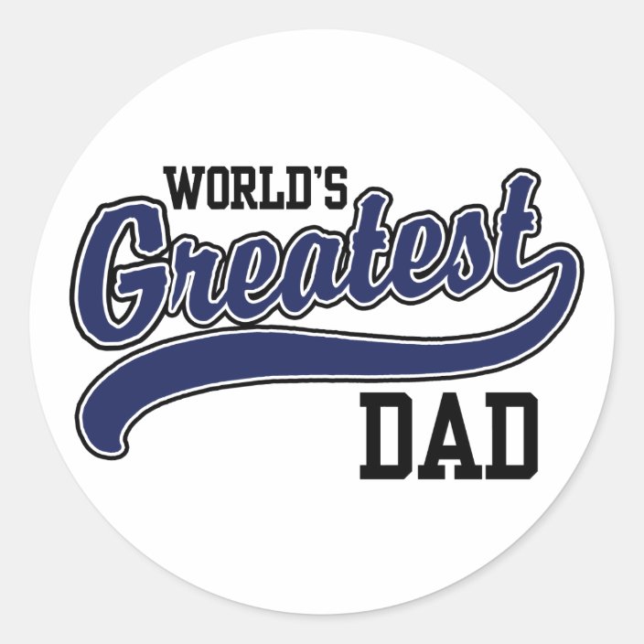 World's Greatest Dad Classic Round Sticker | Zazzle.com