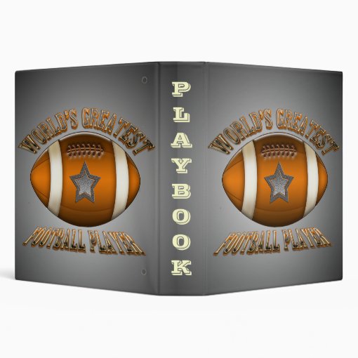 World's Greatest Football Player Playbook Binder | Zazzle