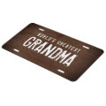World's Greatest Grandma - Custom Text License Plate | Zazzle