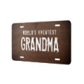 World's Greatest Grandma - Custom Text License Plate | Zazzle