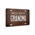 World's Greatest Grandma - Custom Text License Plate | Zazzle