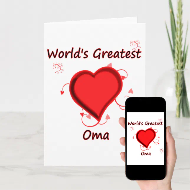 World's Greatest oma Card | Zazzle