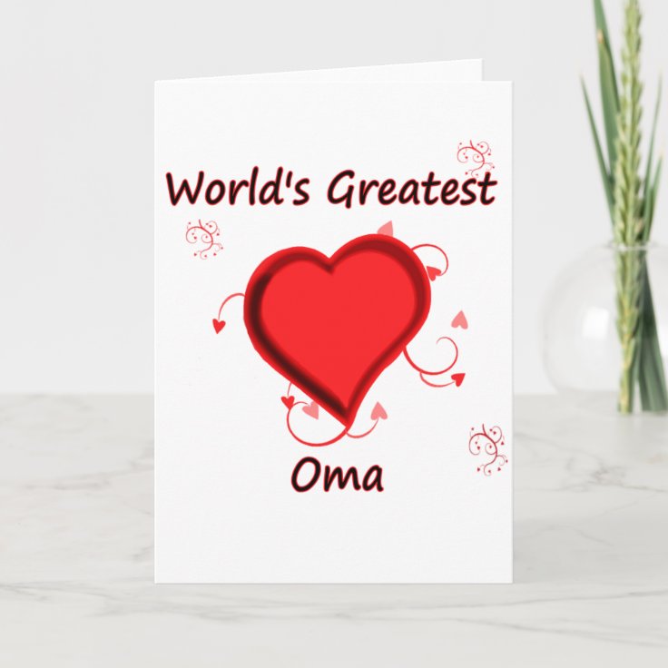 World's Greatest oma Card | Zazzle