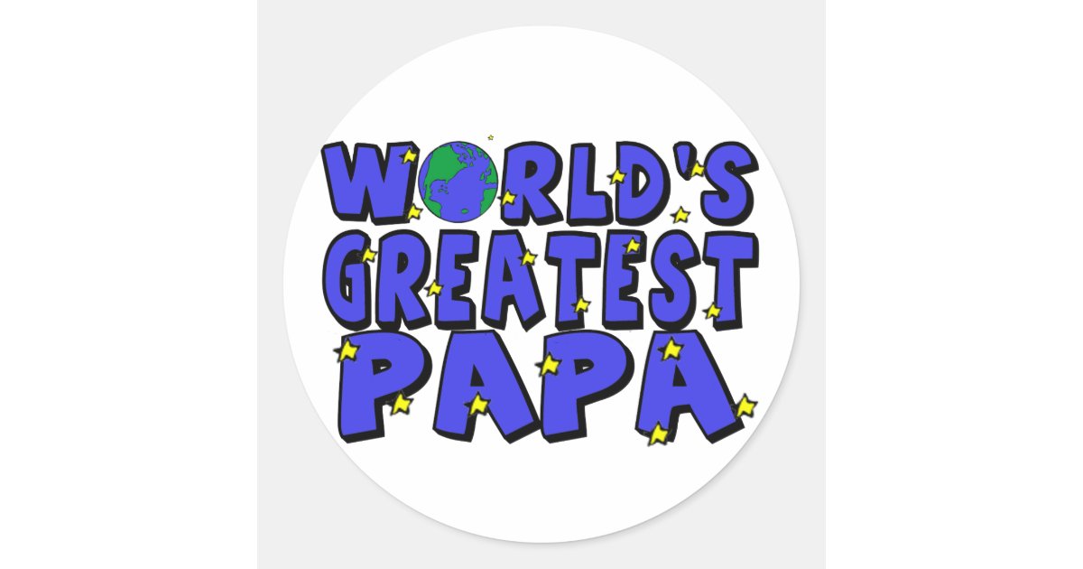 World's Greatest Papa Classic Round Sticker | Zazzle