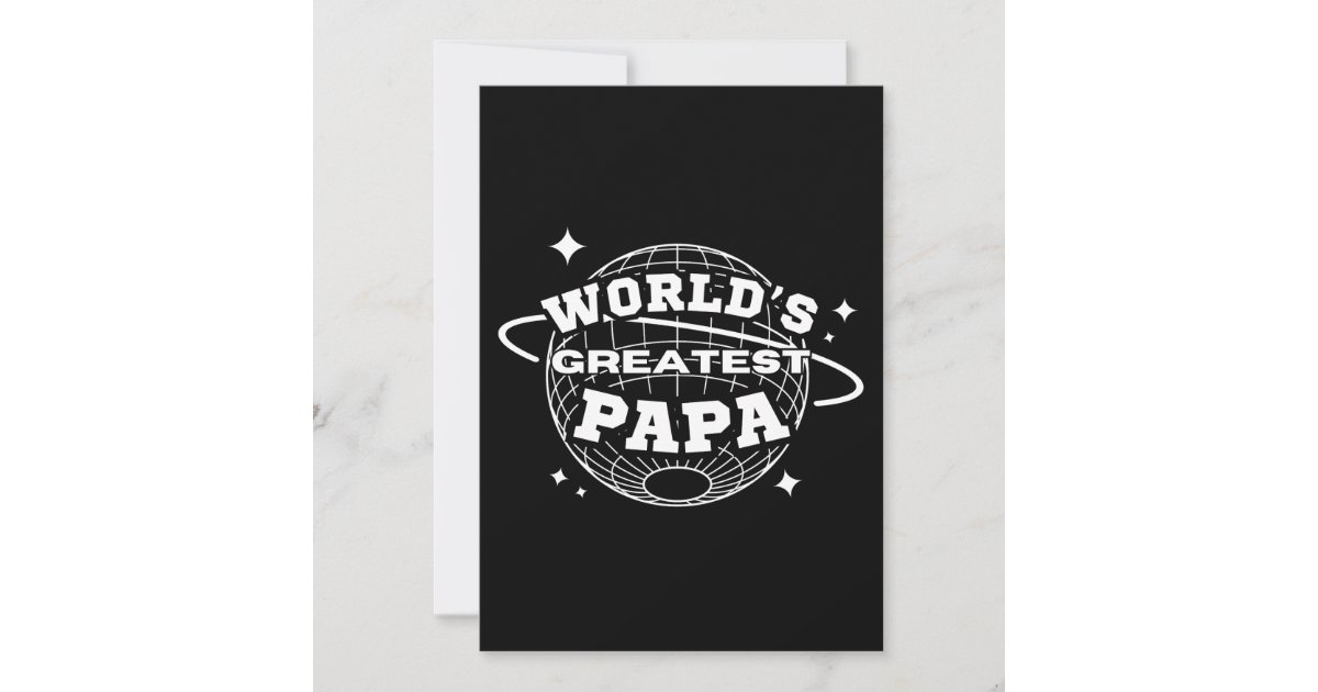 World's Greatest Papa Invitation | Zazzle