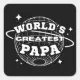 World's Greatest Papa Square Sticker | Zazzle