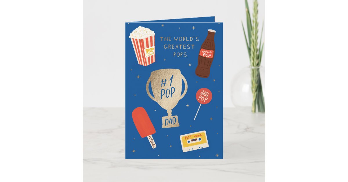 "World's Greatest Pops" Father's Day Greeting Card | Zazzle