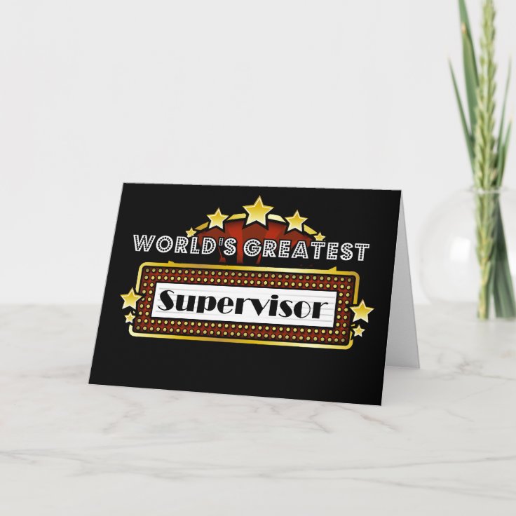 World's Greatest Supervisor Card | Zazzle