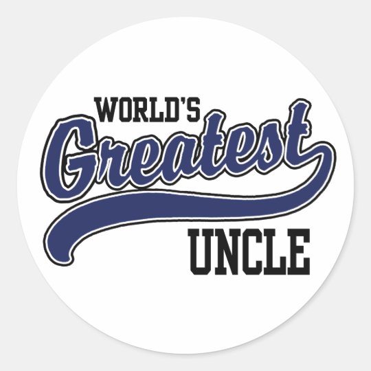 World's Greatest Uncle Classic Round Sticker | Zazzle.com
