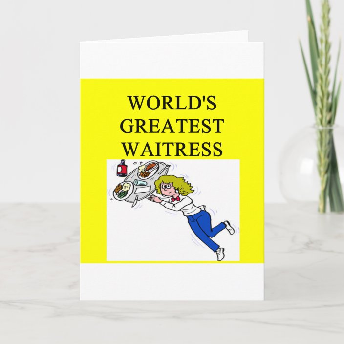 world's greatest waitress card | Zazzle.com