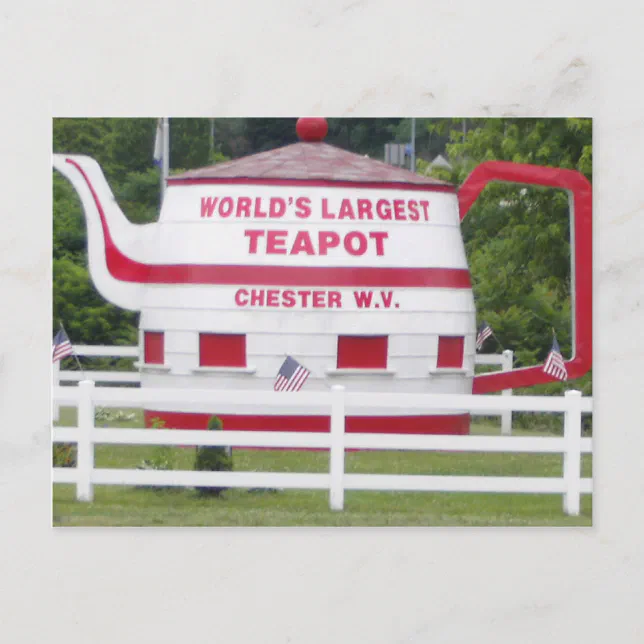 World's Largest Teapot Postcard | Zazzle