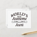 World's Most Awesome Aunt Postcard | Zazzle