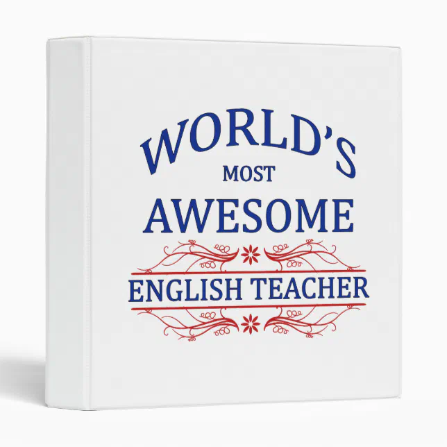 World's Most Awesome English Teacher Binder | Zazzle