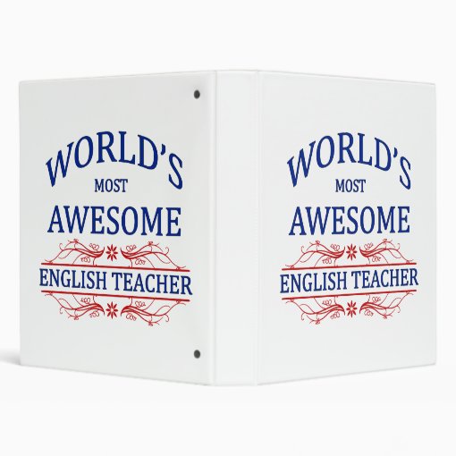 World's Most Awesome English Teacher Binder | Zazzle