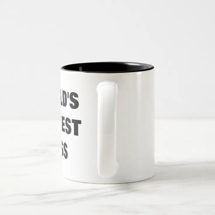 World's Okayest Boss Two-Tone Coffee Mug | Zazzle