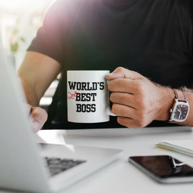 World's Second Best Boss Customizable Mug | Zazzle