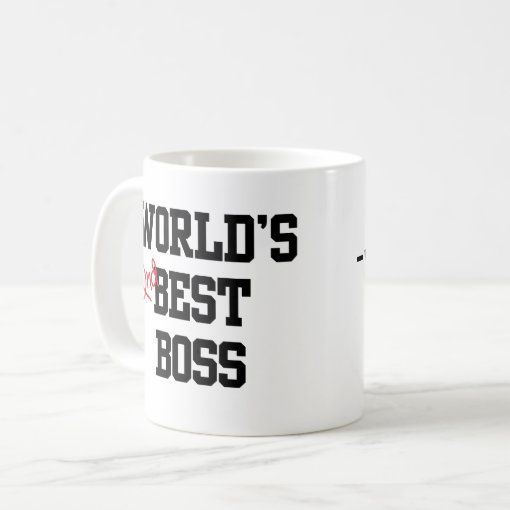 World's Second Best Boss Customizable Mug | Zazzle