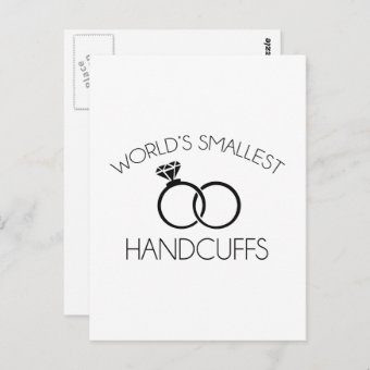 World's Smallest Handcuffs Postcard | Zazzle