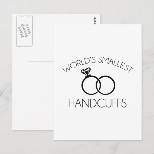 World's Smallest Handcuffs Postcard | Zazzle