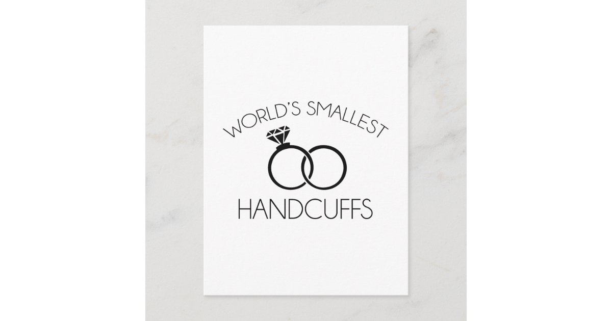 World's Smallest Handcuffs Postcard | Zazzle