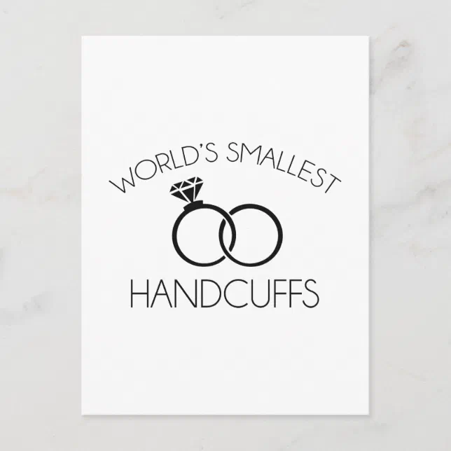 World's Smallest Handcuffs Postcard | Zazzle