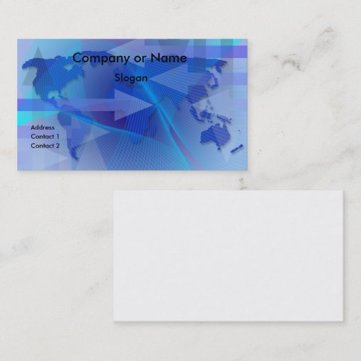 Worldwide Business Map Business Card | Zazzle