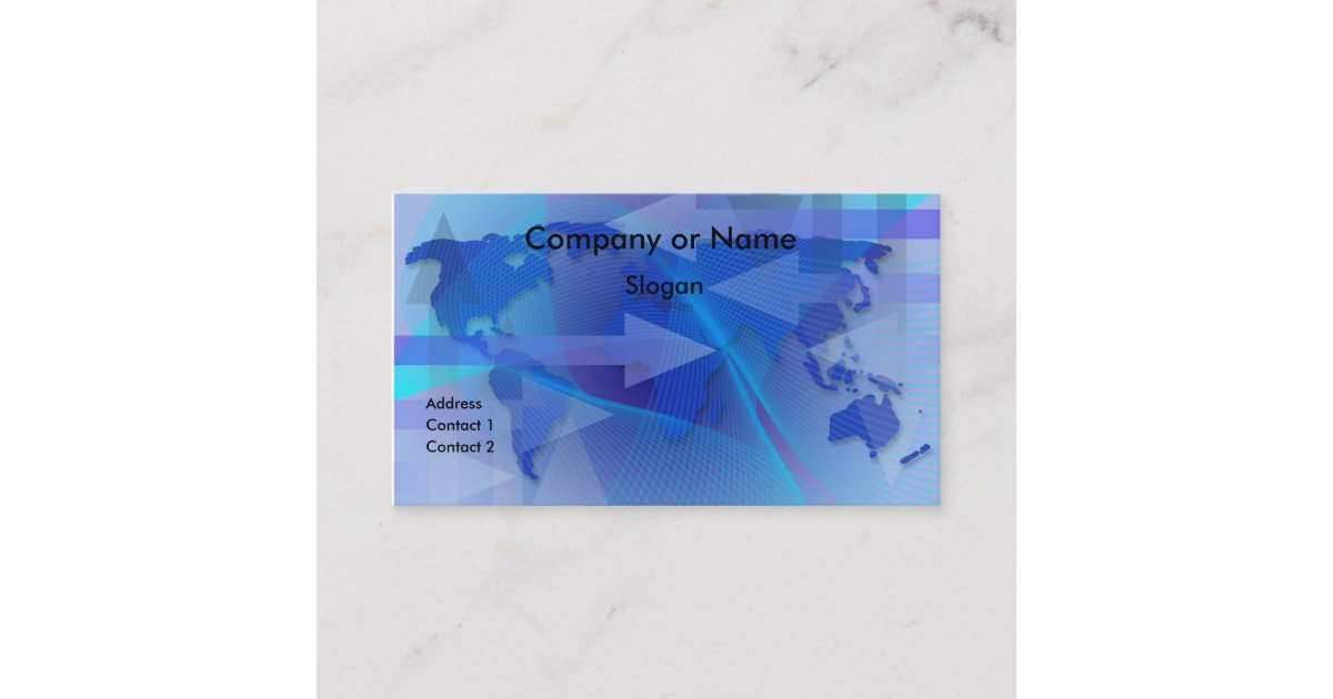 Worldwide Business Map Business Card | Zazzle