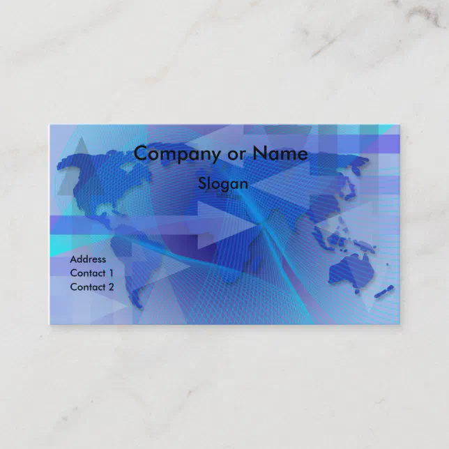 Worldwide Business Map Business Card | Zazzle