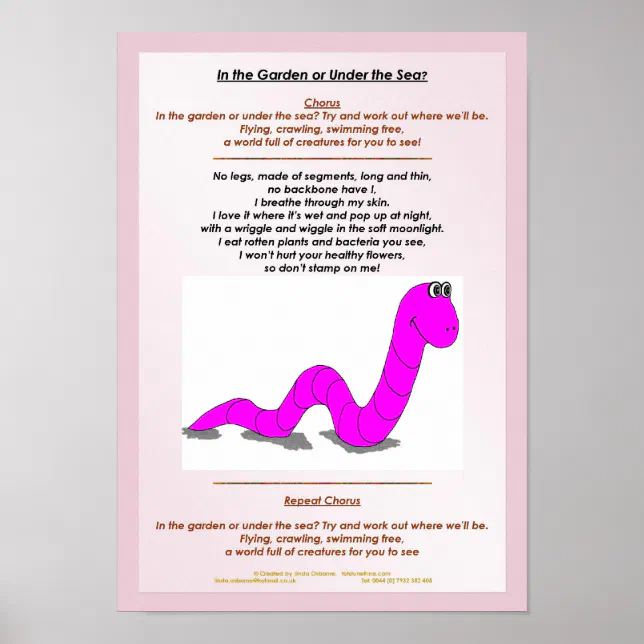 Worm Poem Poster | Zazzle