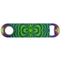 Wormhole Fractal Neon Green Space Tubes Bar Key | Zazzle