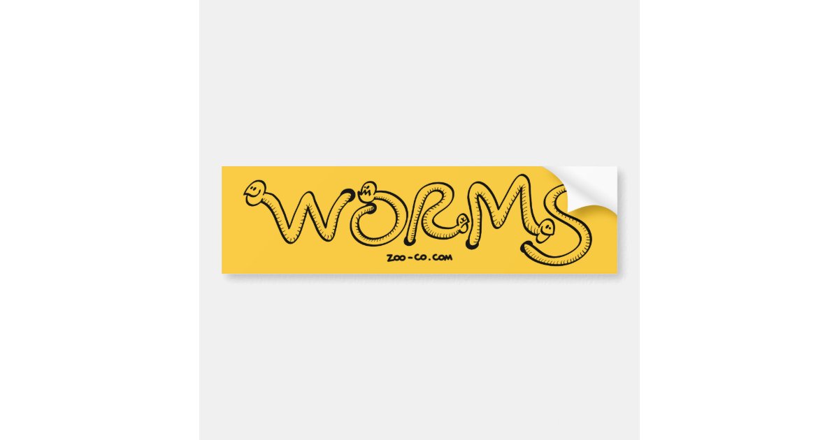 Worms! Bumper Sticker | Zazzle