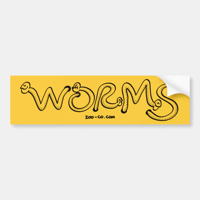 Worms! Bumper Sticker | Zazzle