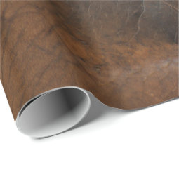 Worn Saddle Faux Leather Wrapping Paper | Zazzle