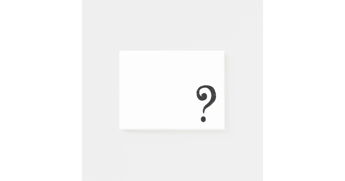 Worn Textured Question Mark Post-it Notes | Zazzle