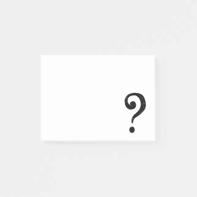 Worn Textured Question Mark Post-it Notes | Zazzle